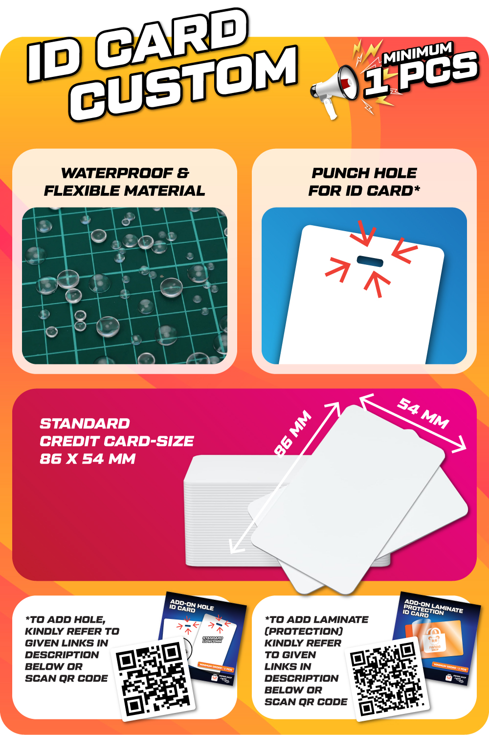 ID CARD PVC CUSTOM (ID PELAJAR/ID STAF/ID CREW/ID PASS KEBENARAN ...