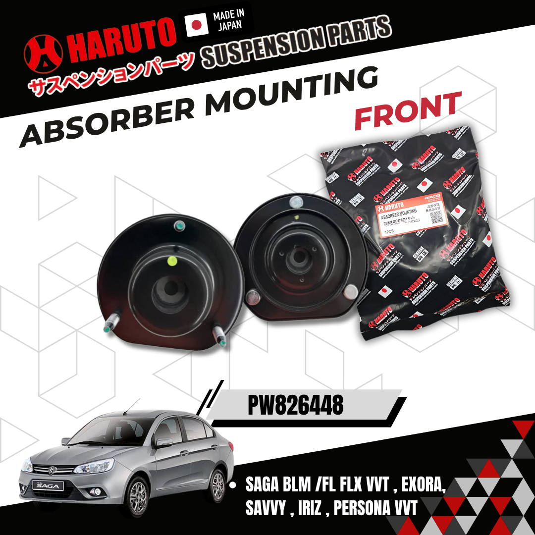 HARUTO GENUINE ABSORBER MOUNTING FRONT PROTON SAGA BLM FL FLX, EXORA ...