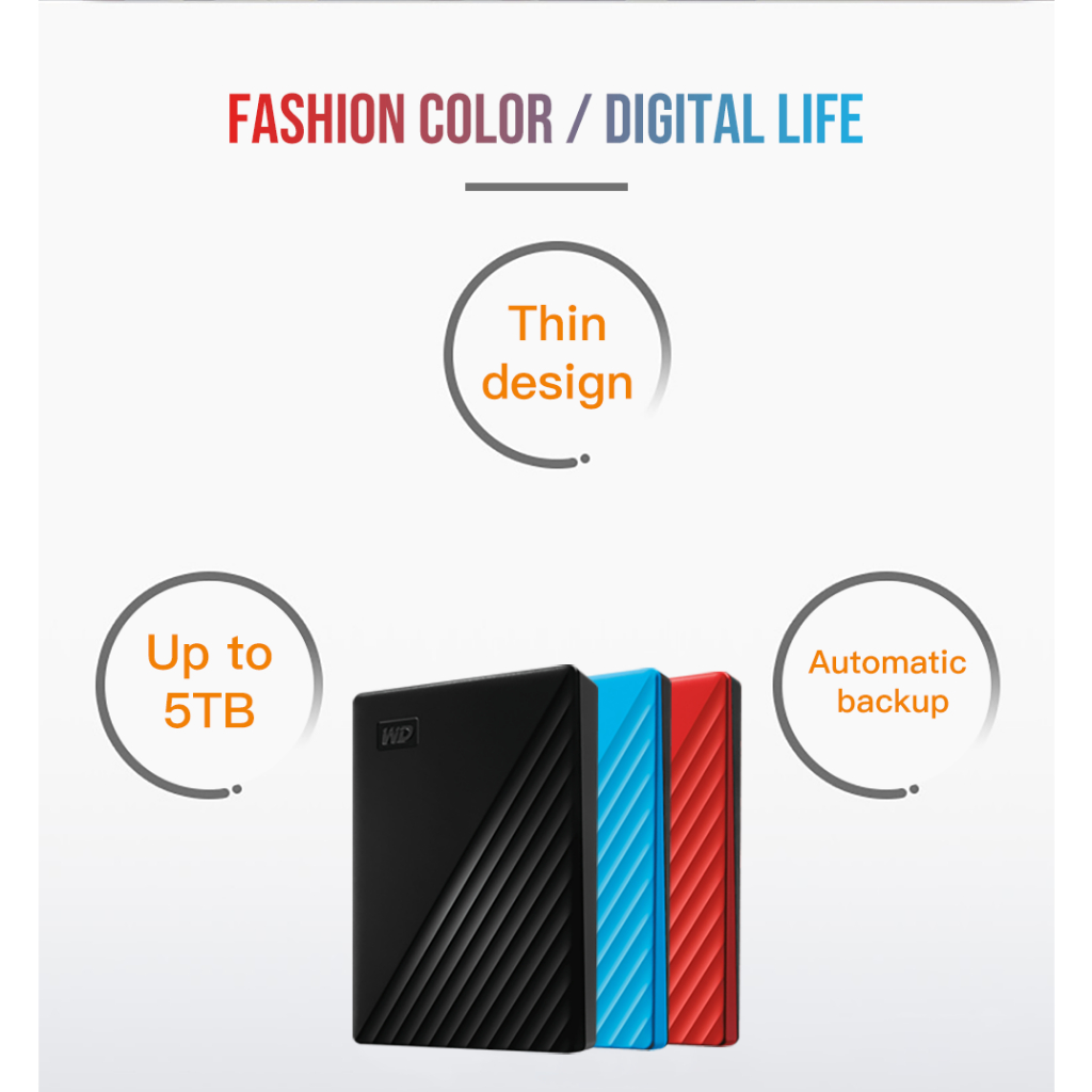 【Ready Stock】WD My Passport External Hard Disk 2.5'' HDD 1TB/2TB/4TB ...