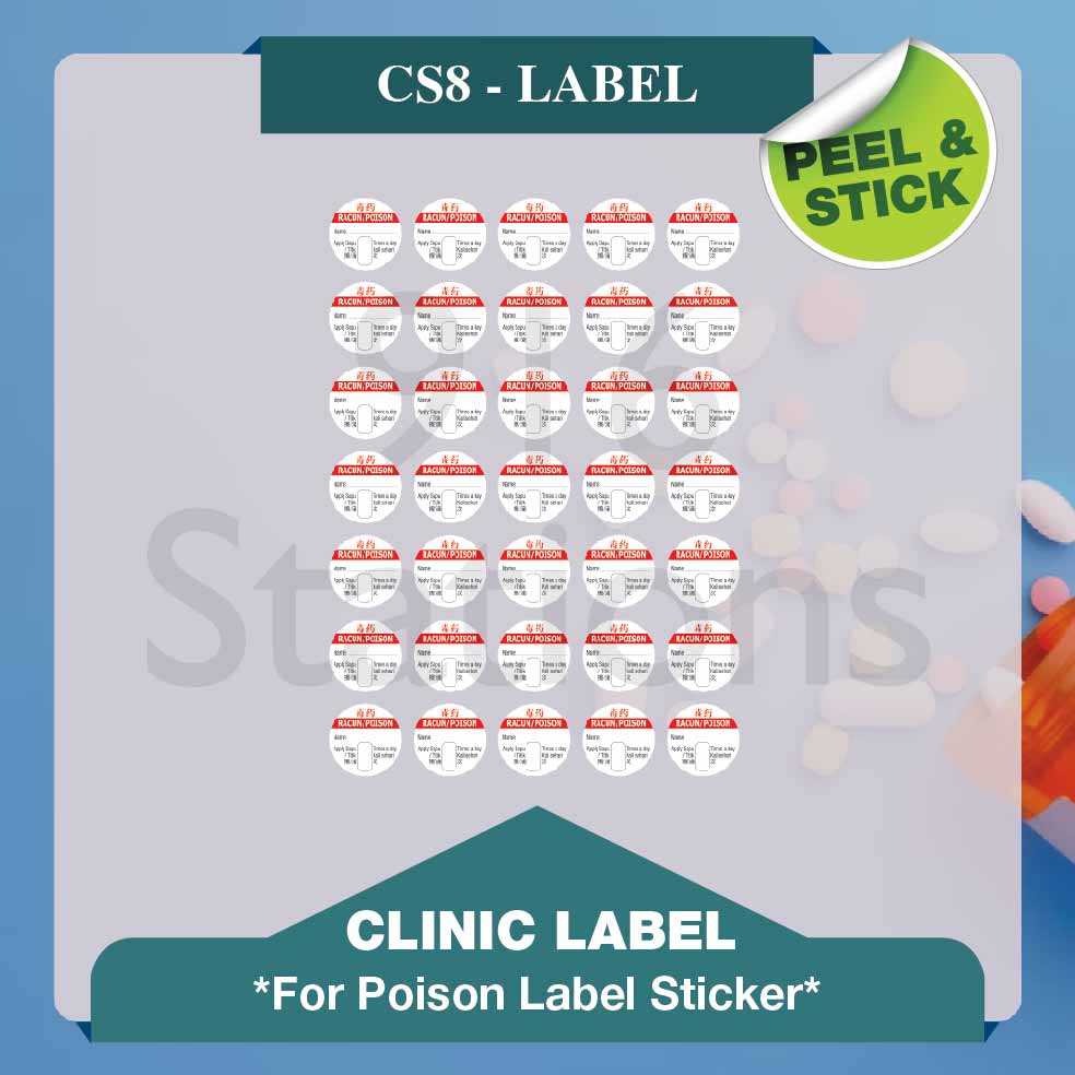 RACUN / POISON STICKER / LABEL / KLINIK RACUN LABEL (READY STOCK ...