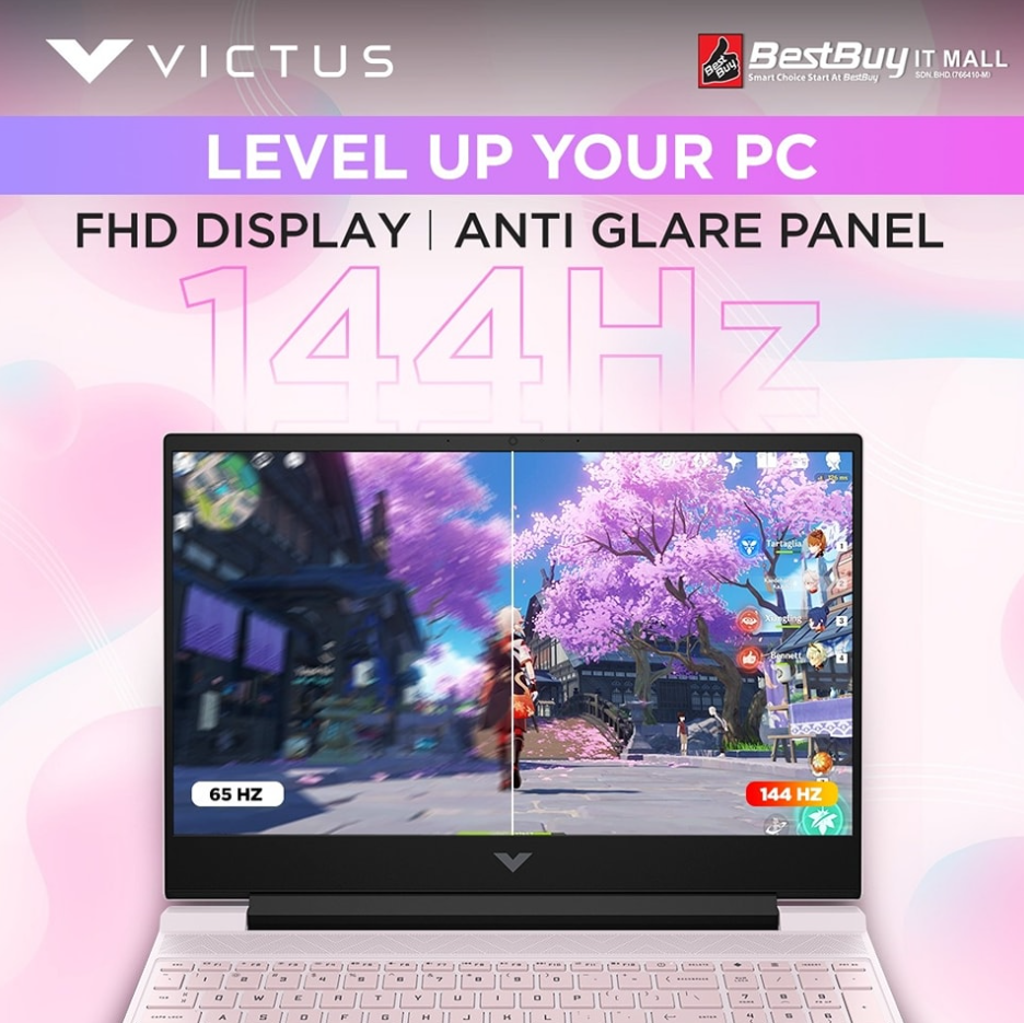 HP VICTUS GAMING LAPTOP 15-fa2166TX / 15-fa2167TX - PINK / BLUE (i5 ...