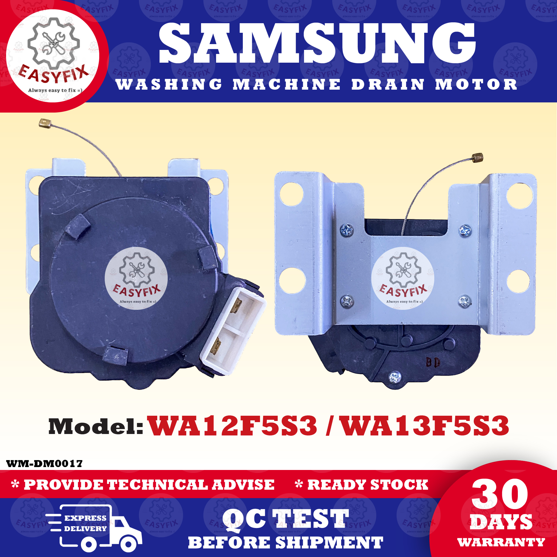 WA12F5S3 / WA13F5S3 SAMSUNG WASHING MACHINE DRAIN MOTOR (MOTOR BUANG ...