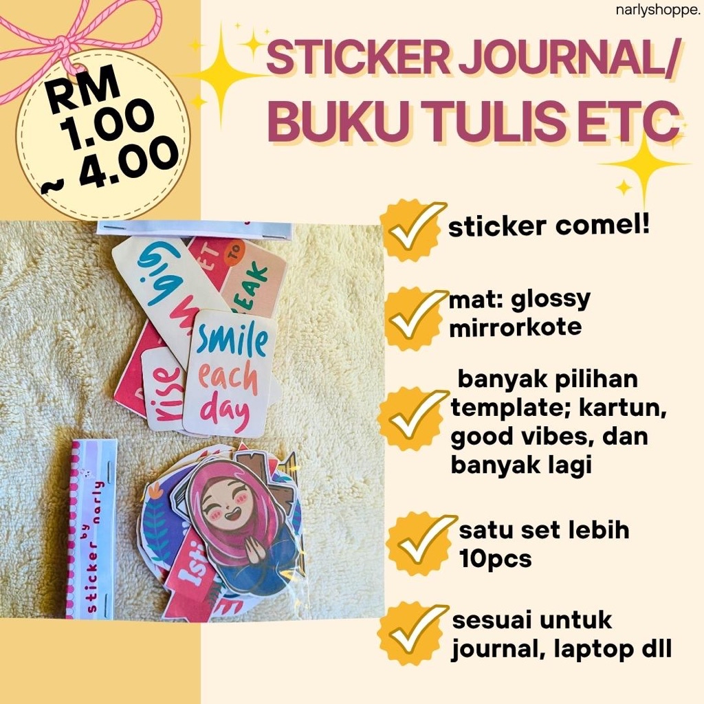Pelbagai Sticker Comel – Untuk Buku, Journal, Capybara, Kuromi & Kartun ...