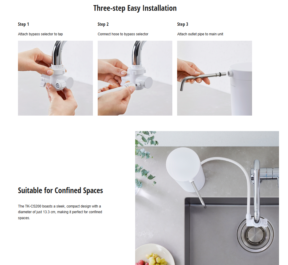 Panasonic Counter Top Water Purifier TK-CS200 TK-CS200HMA/WMA Penapis ...