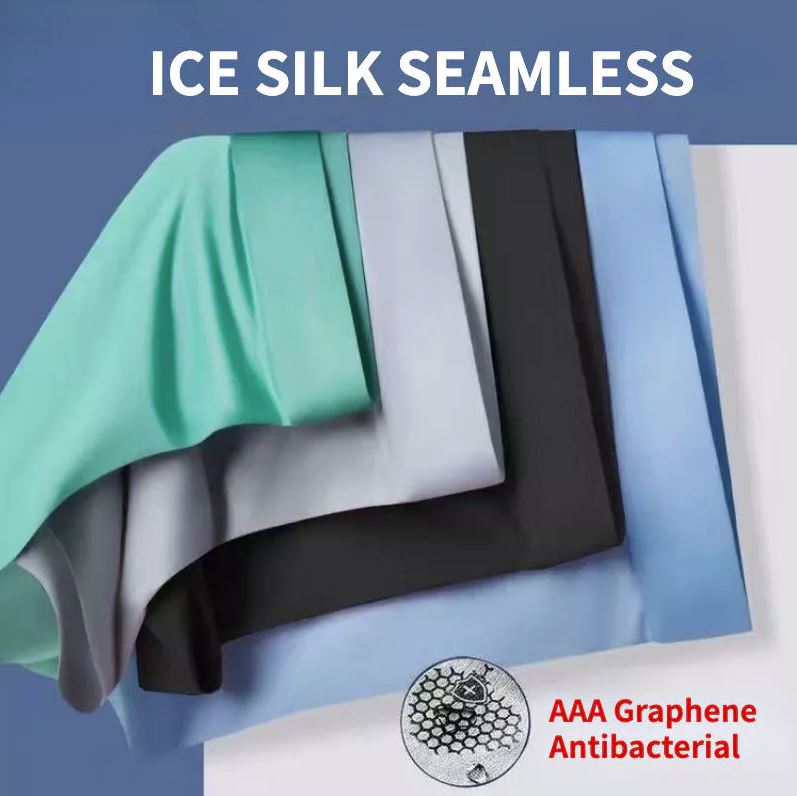 Men's Boxer Ice Silk Briefs Lyraki Graphene Antibacterial Lyraki Seluar ...