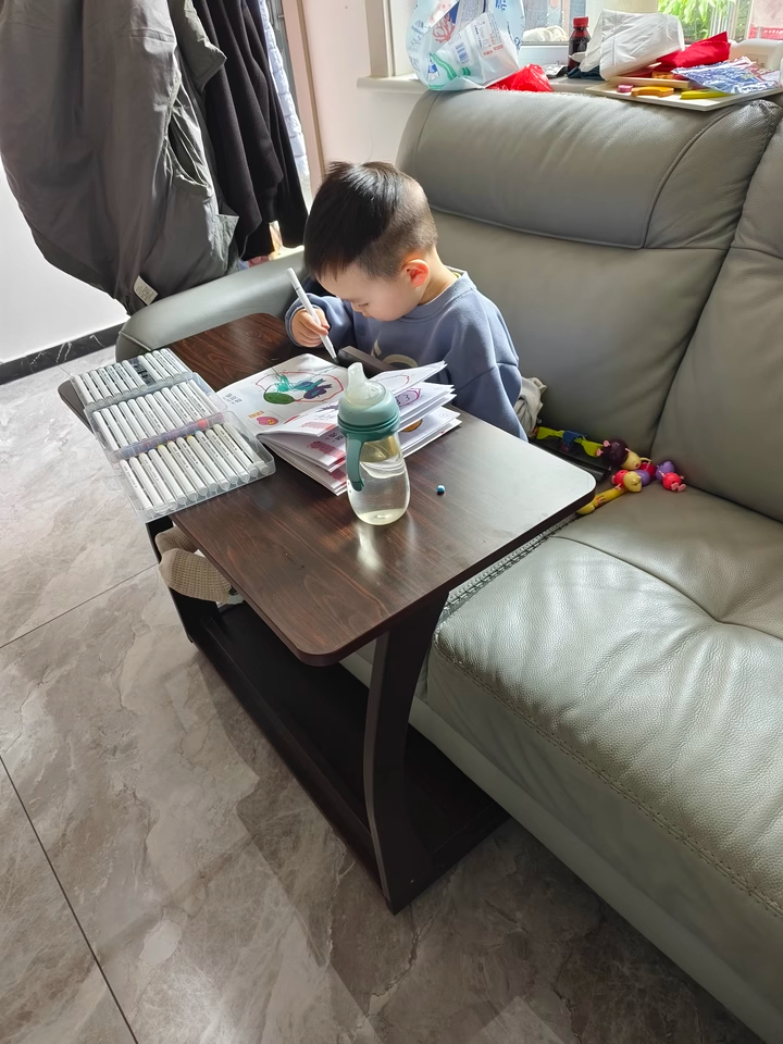 Solid Wood Sofa/Bed Side Table丨Portable Laptop Desk丨Study Table丨Meja ...