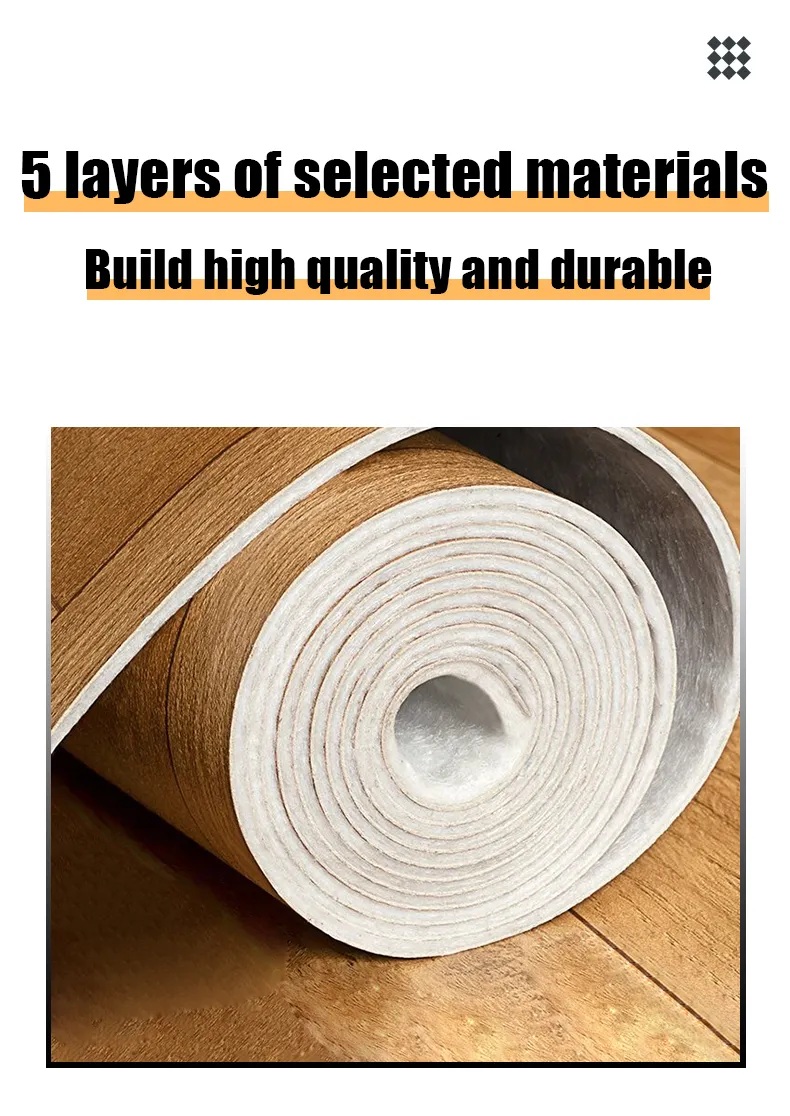 Vinyl Flooring Tikar Getah tebal 1 gulung waterproof Floor sticker ...