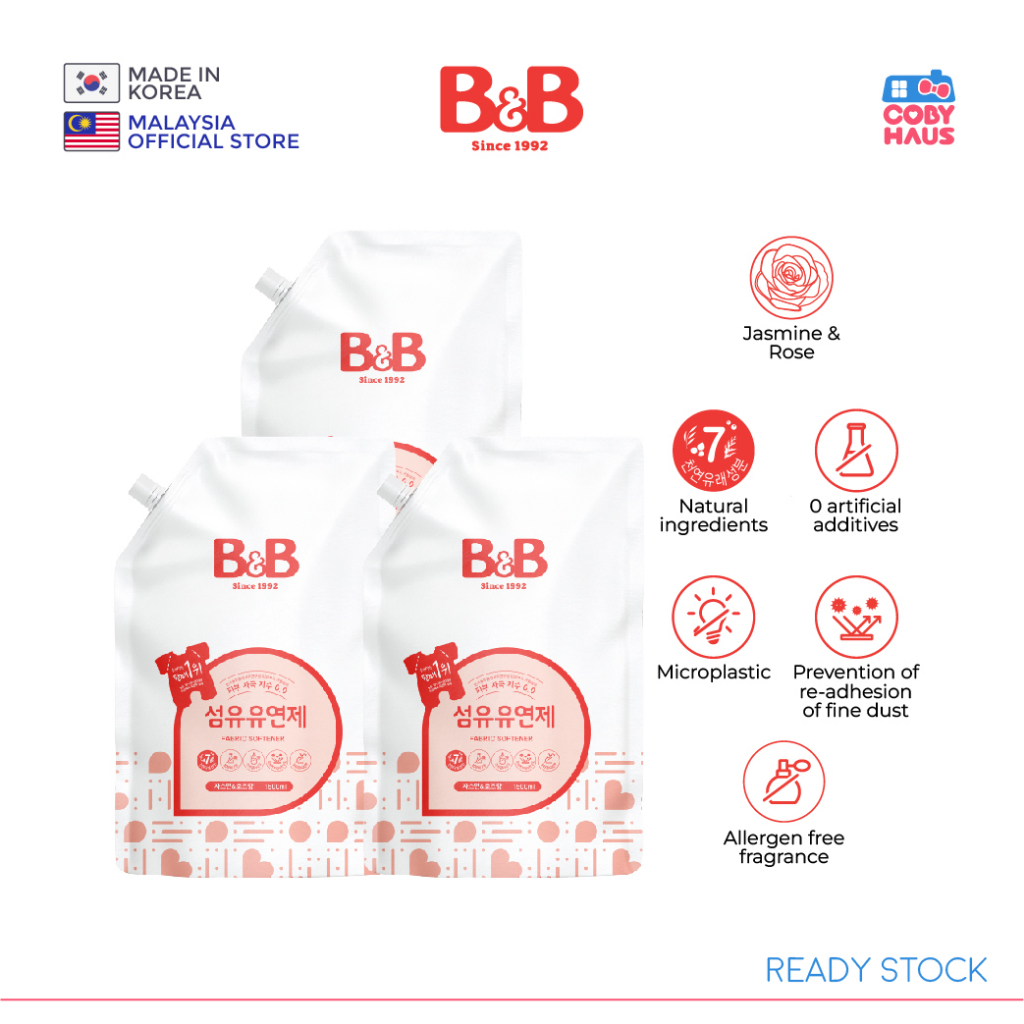 [Refill Pack] B&B Korea Skin Protection Fabric Softener Jasmine & Rose ...