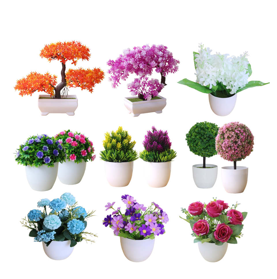 JM#𝐇𝐎𝐓 𝐁𝐨𝐧𝐬𝐚𝐢 Mini Pokok Pasu Tiruan Zen Tree Plant Vase Office Bedroom ...