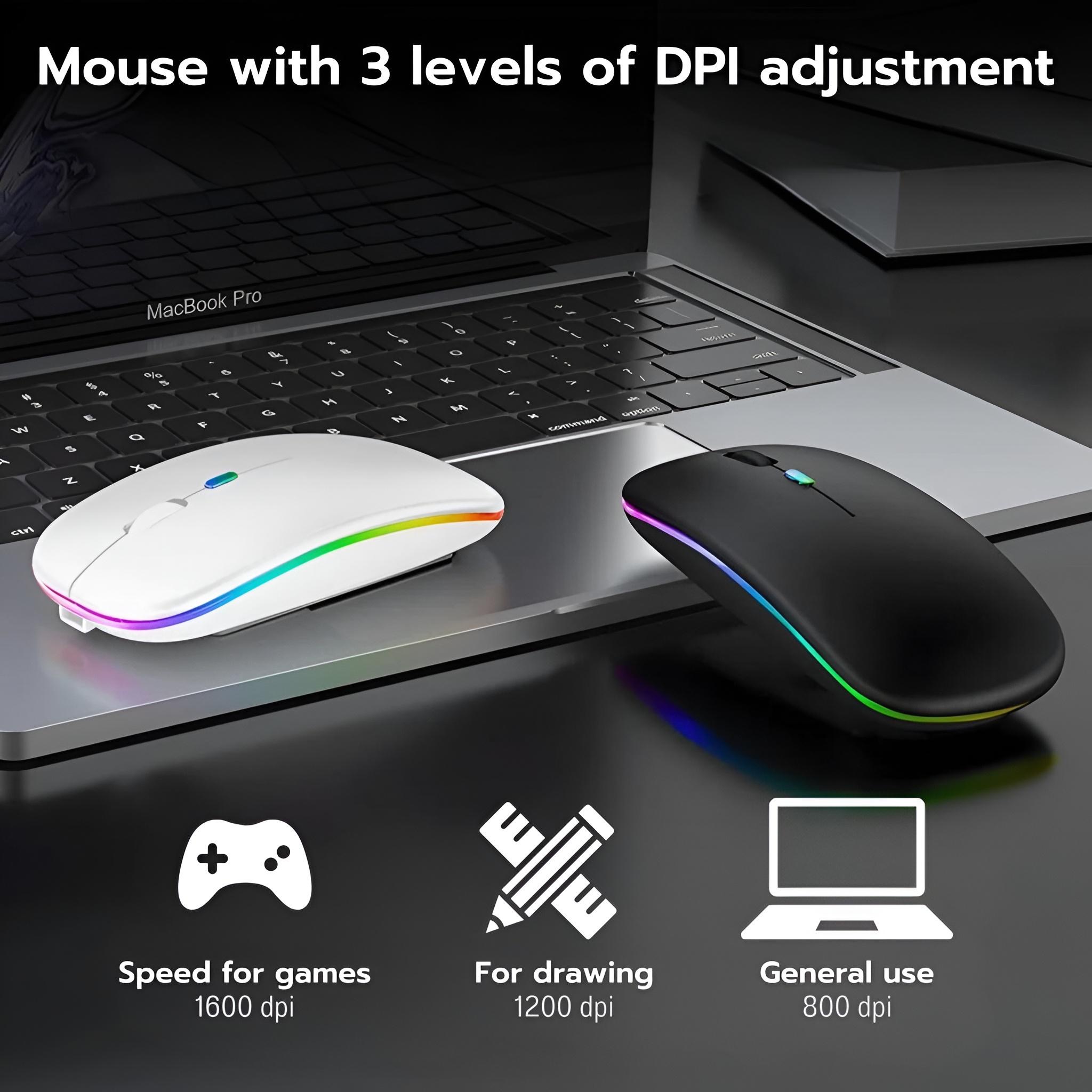 RGB Backlit Wireless Bluetooth Keyboard and Mouse with light LED for ...
