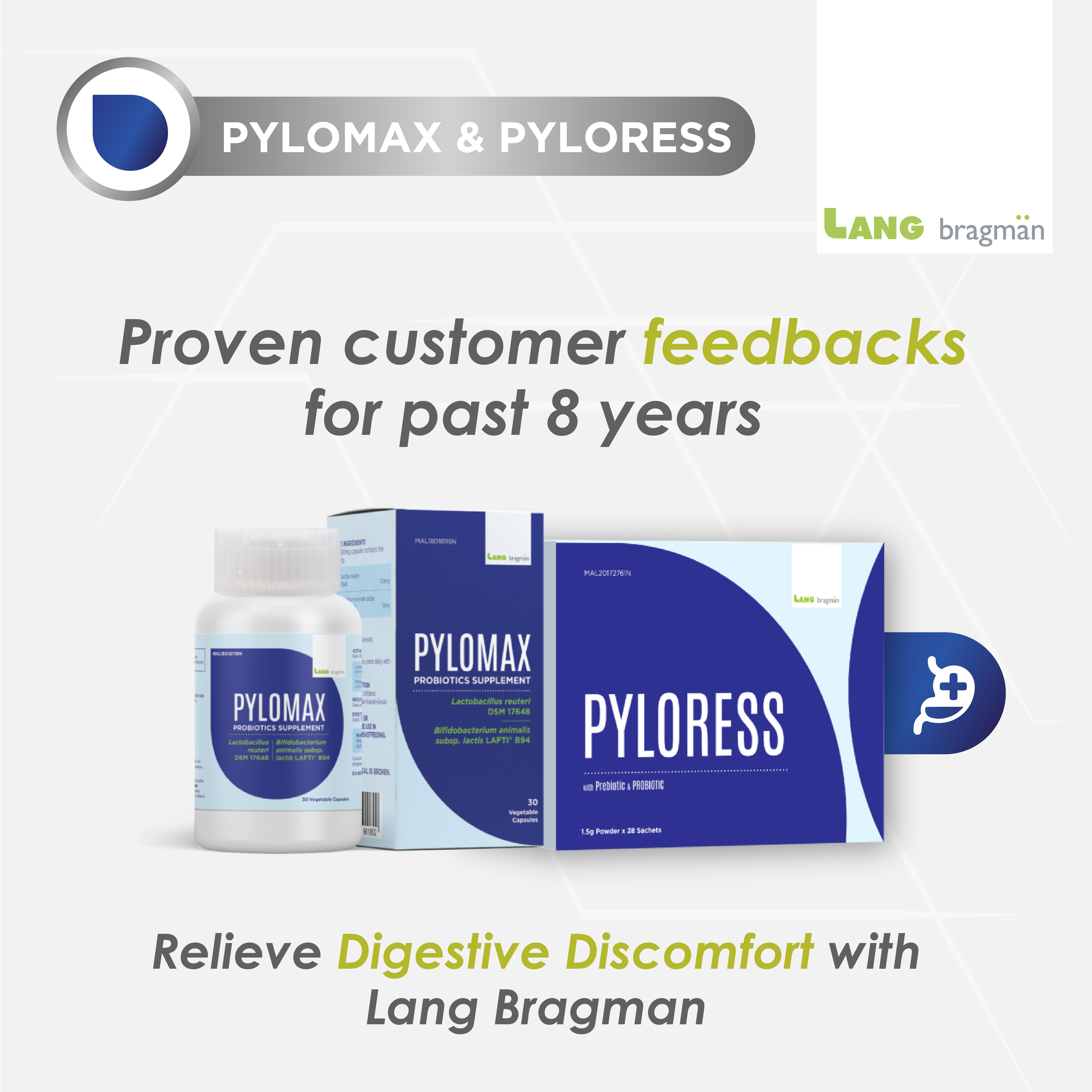 [Gastro-usus] Probiotik Kapsul Pylomax 30s (Lang Bragman Pylomax ...