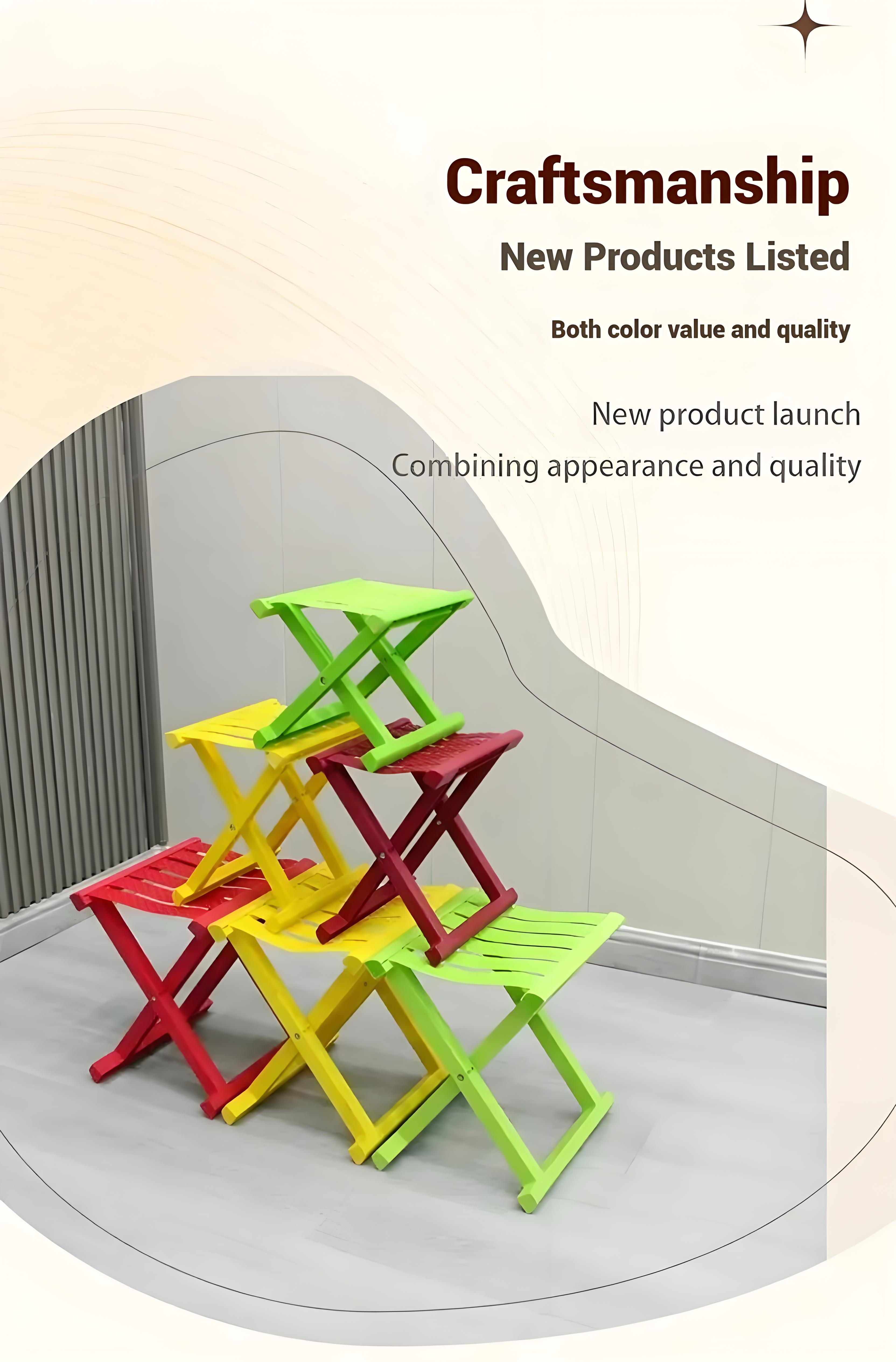 C - Bearing150kg Kursi Lipat Plastik Plastic Folding Stool Outdoor ...