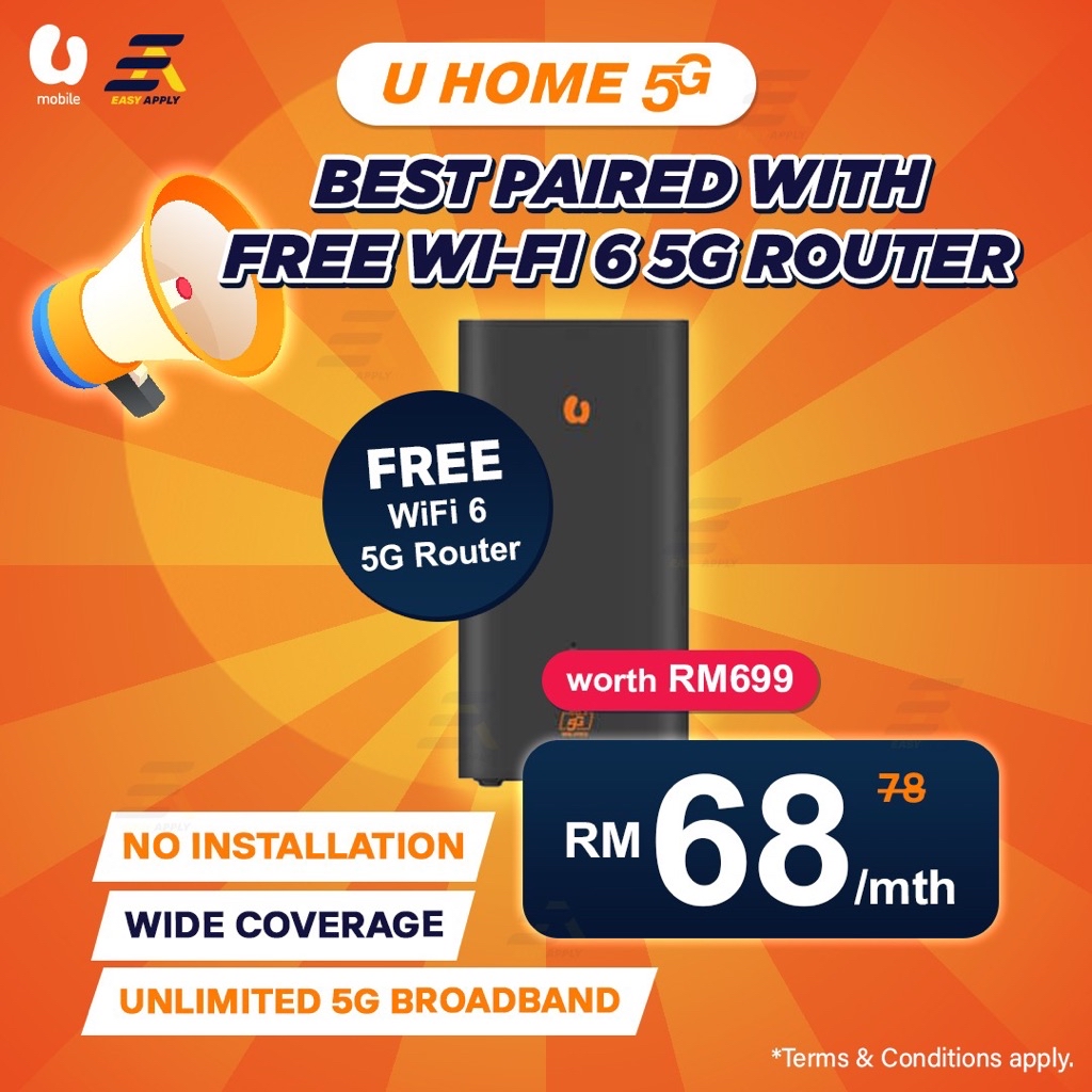 Umobile Uhome 5G FREE ROUTER Umobile Home Wifi (2 years contract) FREE ...