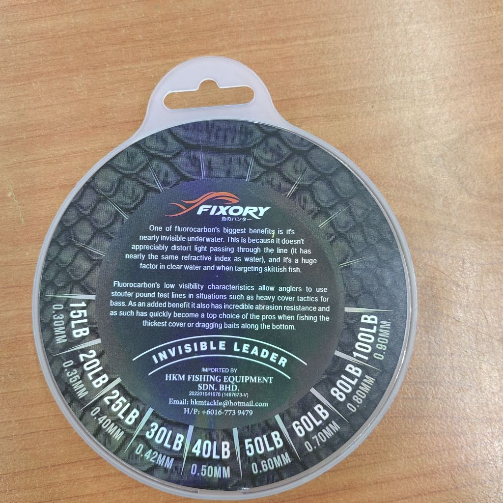 FIXORY TORZITE 100% FLUOROCARBON INVISIBLE LEADER #IGFA LEVEL TALI ...