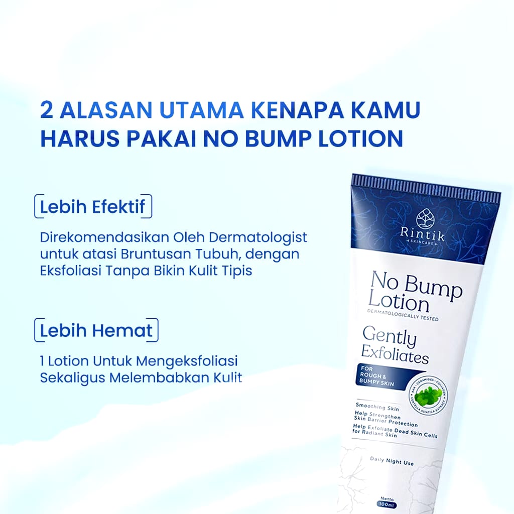 Rintik Skincare No Bump Lotion | Body Lotion for Bruntus Skin, Chicken Skin, Body Acne 100ml ...