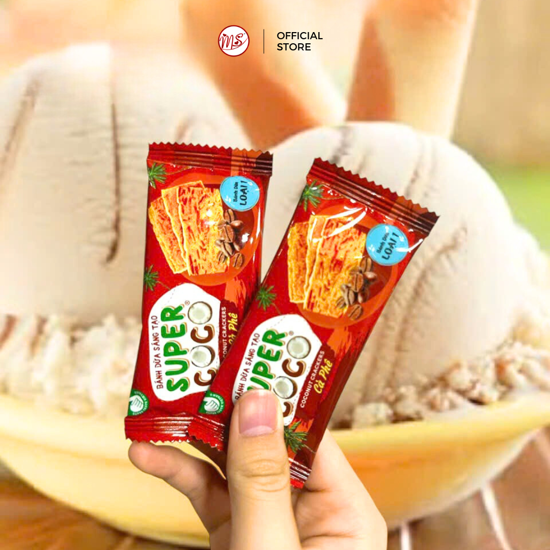 SUPER COCO Coconut Crackers Biscuit Snack Original Peanut Coffee ...