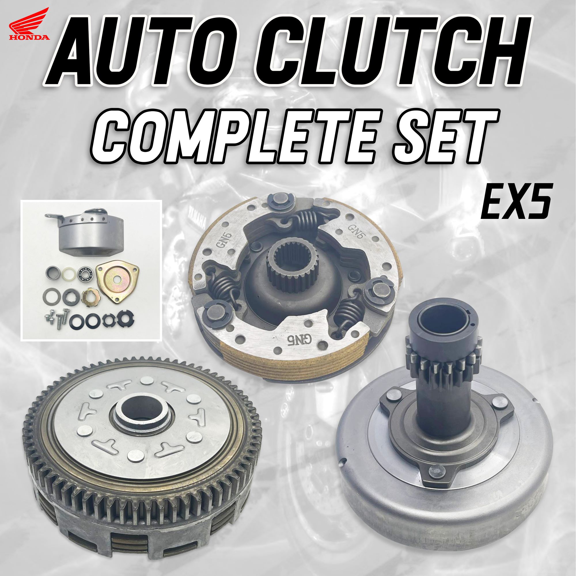 AUTO CLUTCH COMPLETE SET EX5 / EX5 DREAM / WAVE100 AUTO CLUTCH COMP SET CLUTCH OUTER HOUSING ...