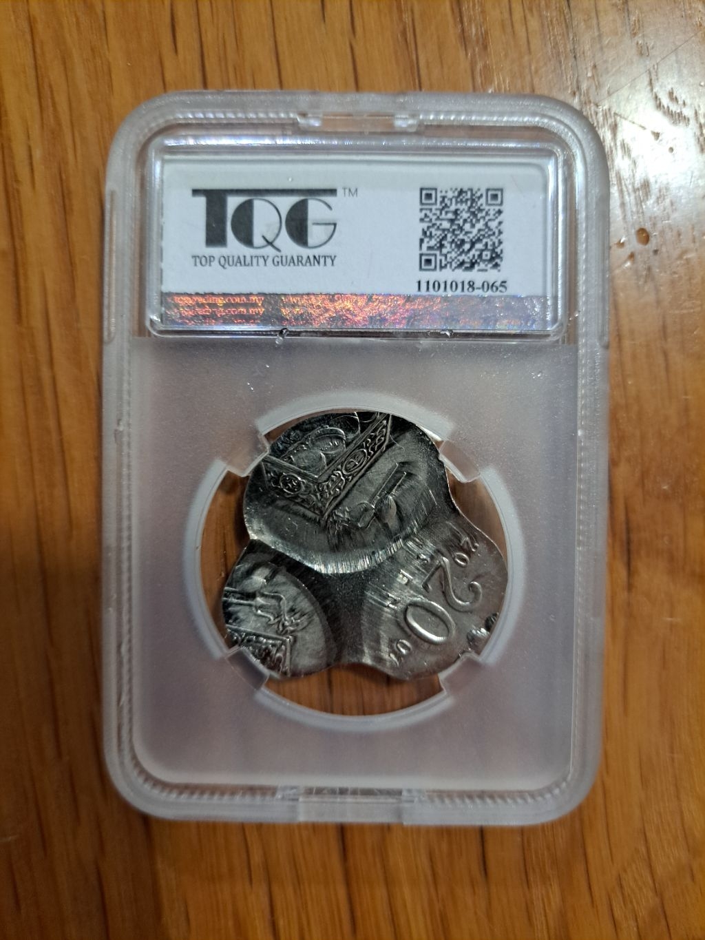 [Mickey Mouse Shape] 2007 Malaysia Error Coin 20 Sen 3 Strike All O/C ...