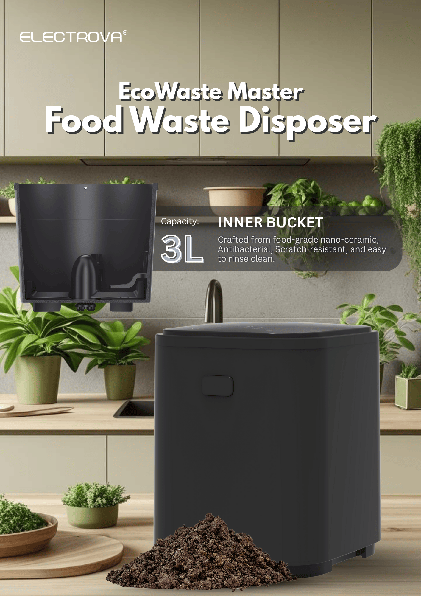 Electrova Food Waste Disposer EcoWaste Master | Shopee Malaysia