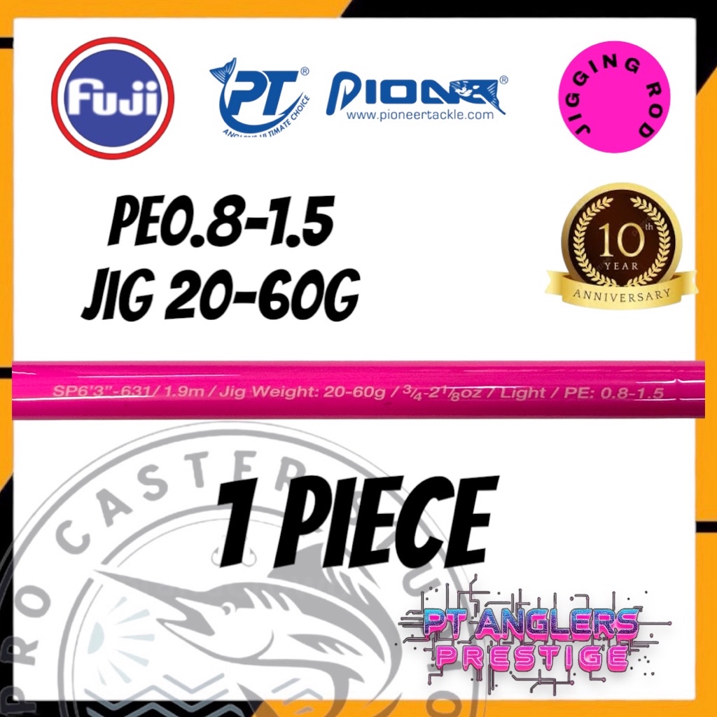 PIONEER PT ANGLERS PRESTIGE SPINNING JIGGING FISHING ROD JORAN PINK ...