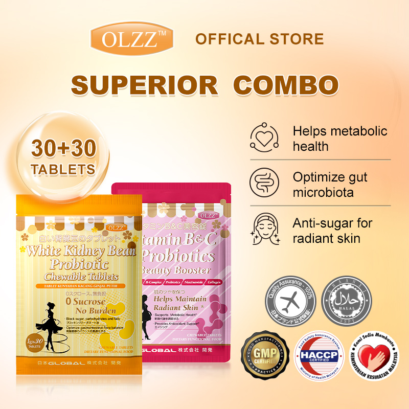 🔥 DUO POWER COMBO! OLZZ Kacang Putih Cegah Lemak + Vit B&C Atasi ...