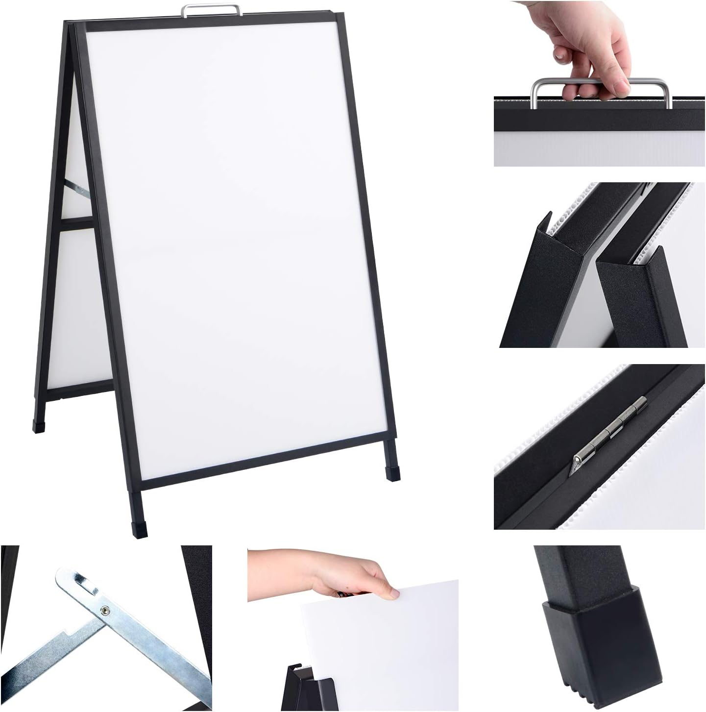 Double Side With handle A-Frame Poster Display Stand 60cm x 90cm Metal ...
