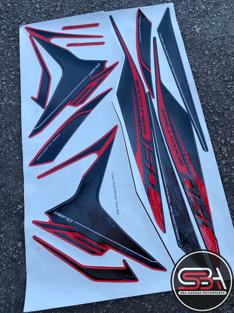 STICKER BODYSET / STRIPE COVERSET Y15 Y15ZR V1 V2 EXCITER RC MERAH RED ...