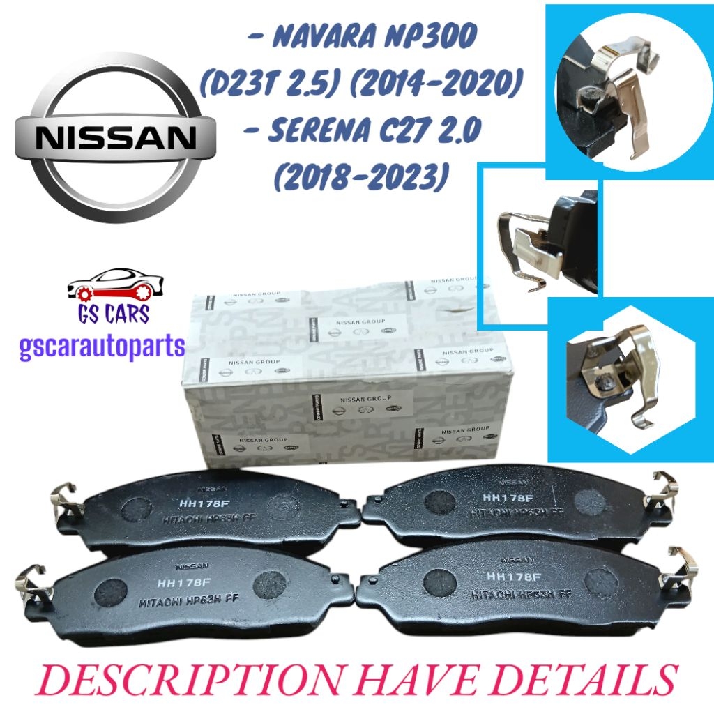 Ready stock nissan navara d23t np300 2.5 2014-2024/Serena c27 2.0 front ...