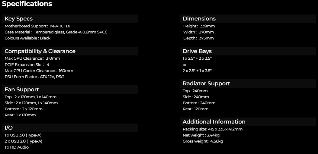 Slevcase ALLURE MINI Compact Panoramic MATX PC Case Casing | Shopee ...