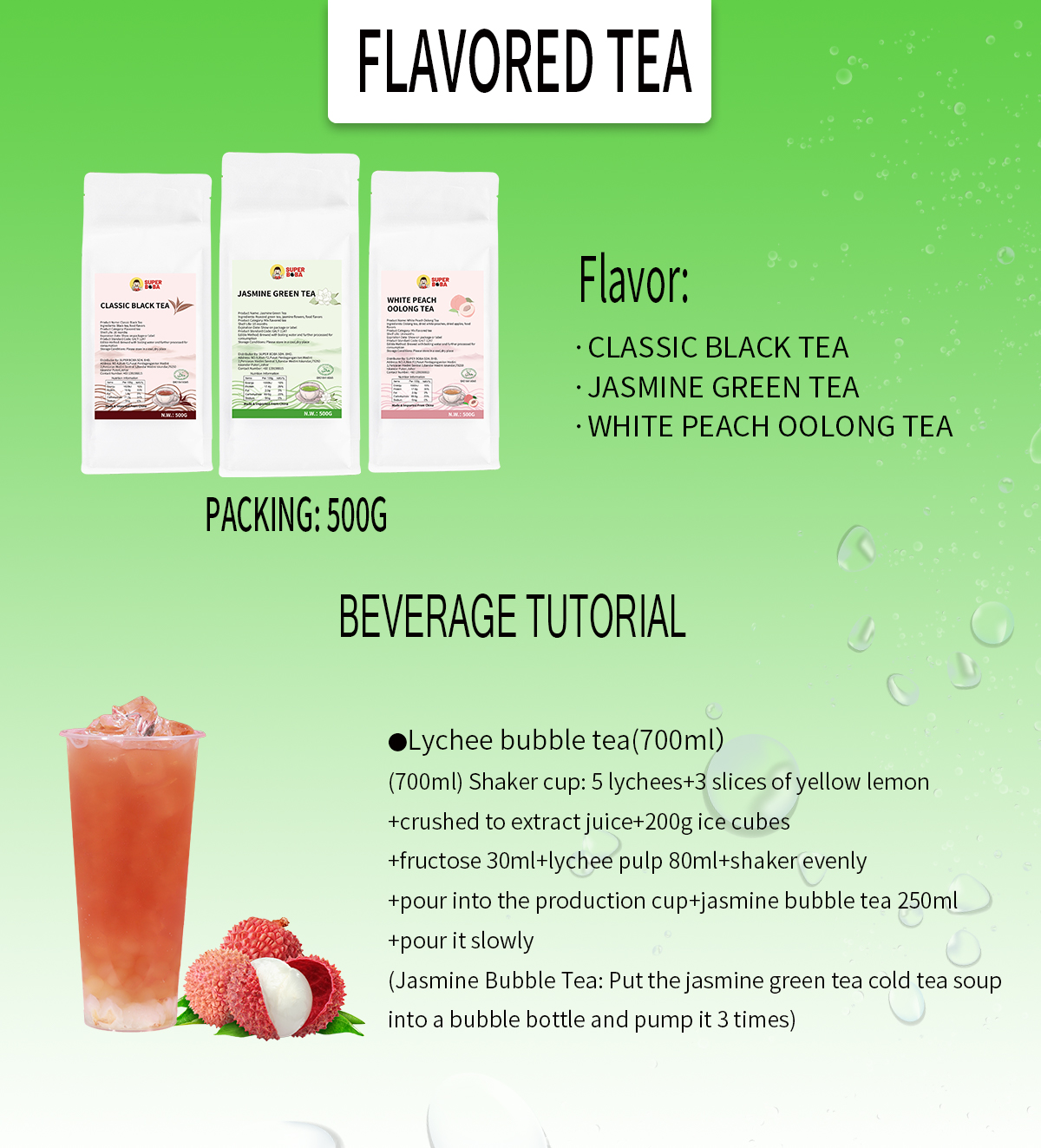 Halal|super boba Classic Milk Tea Powder 500g Instant|Serbuk Teh Tarik ...