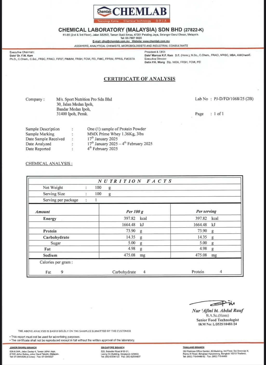 MMX Prime Whey Protein Susu Whey, Protein Gim, Goncangan Protein Halal ...