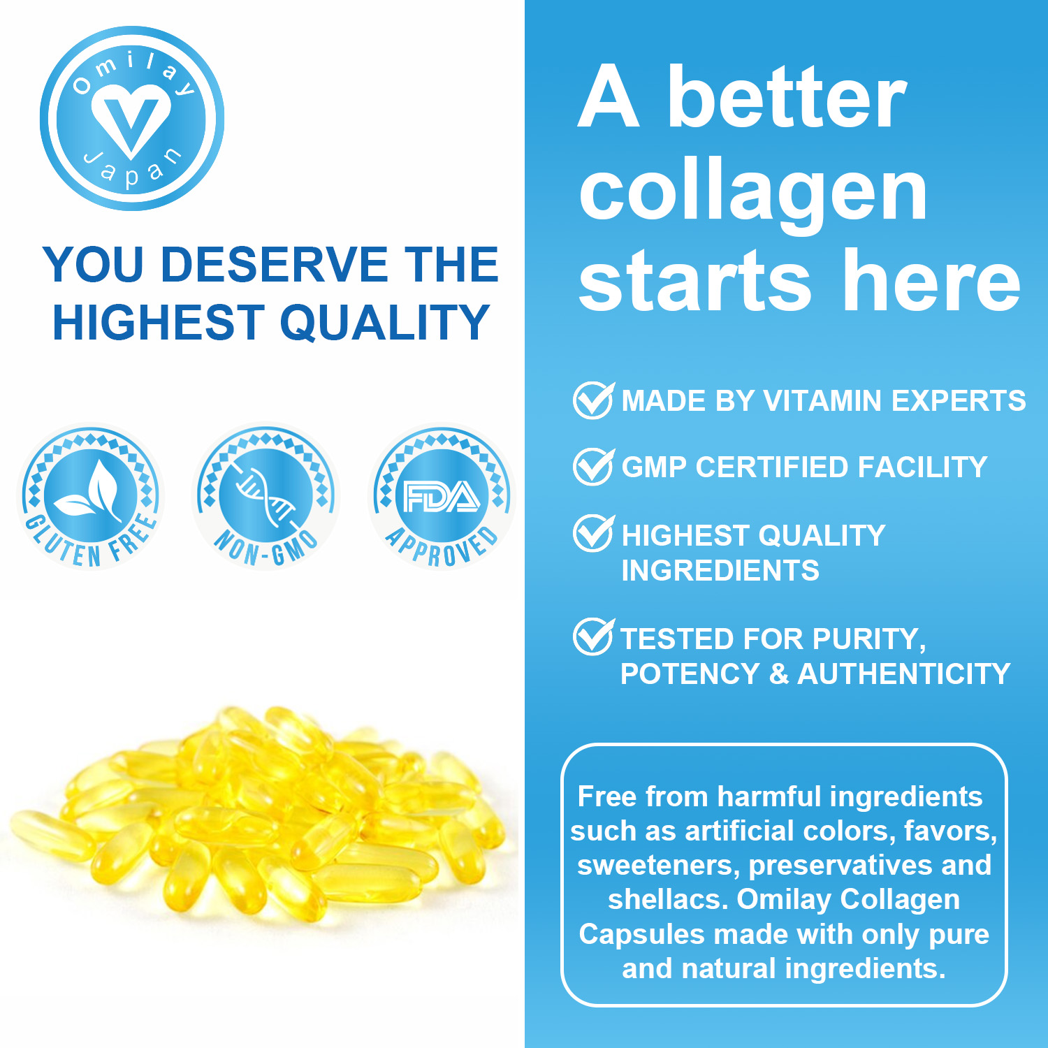 Omilay Collagen Capsules Glow Anti Aging Skin Whitening Antioxidant ...