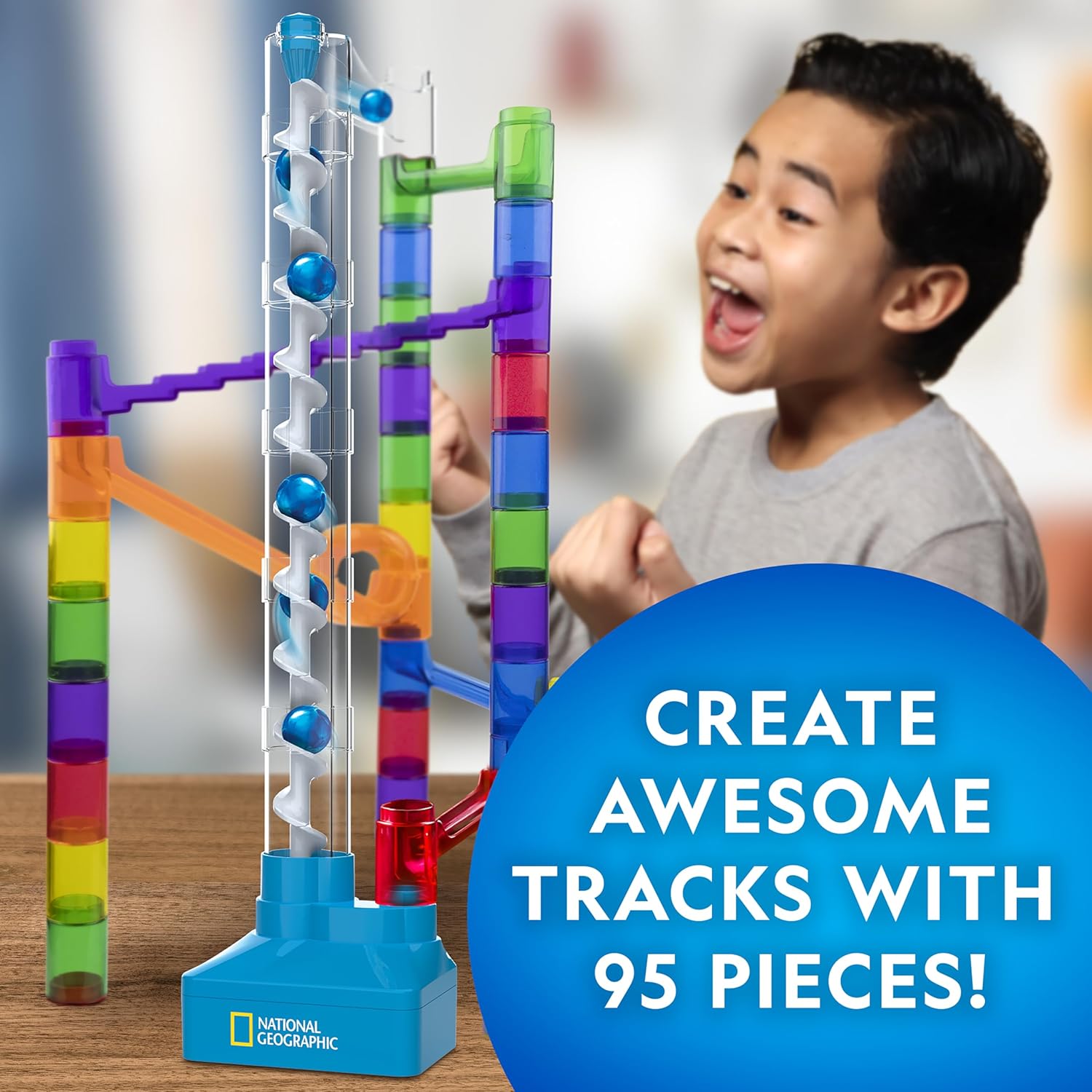 National Geographic Marble Run with Motorized Elevator - 95-Piece ...