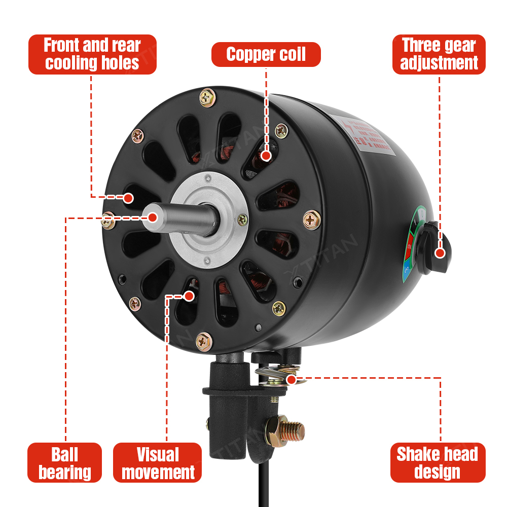 26“Industrial Fan Motor All Copper Coil Powerful Fan Motor 220V ...