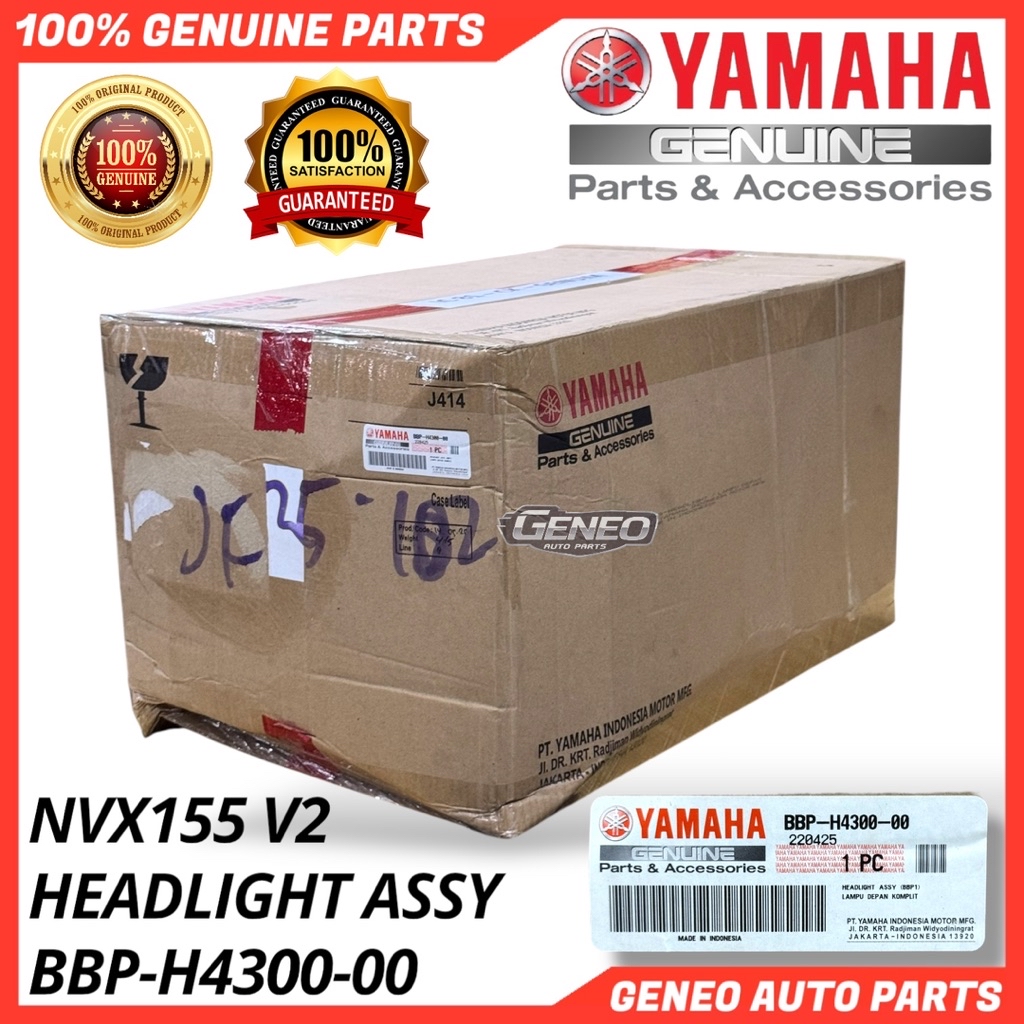 YAMAHA NVX NVX155 V2 AEROX HEADLIGHT ASSY HEAD LAMP [BBP-H4300-00] 100% ORIGINAL YAMAHA PARTS ...