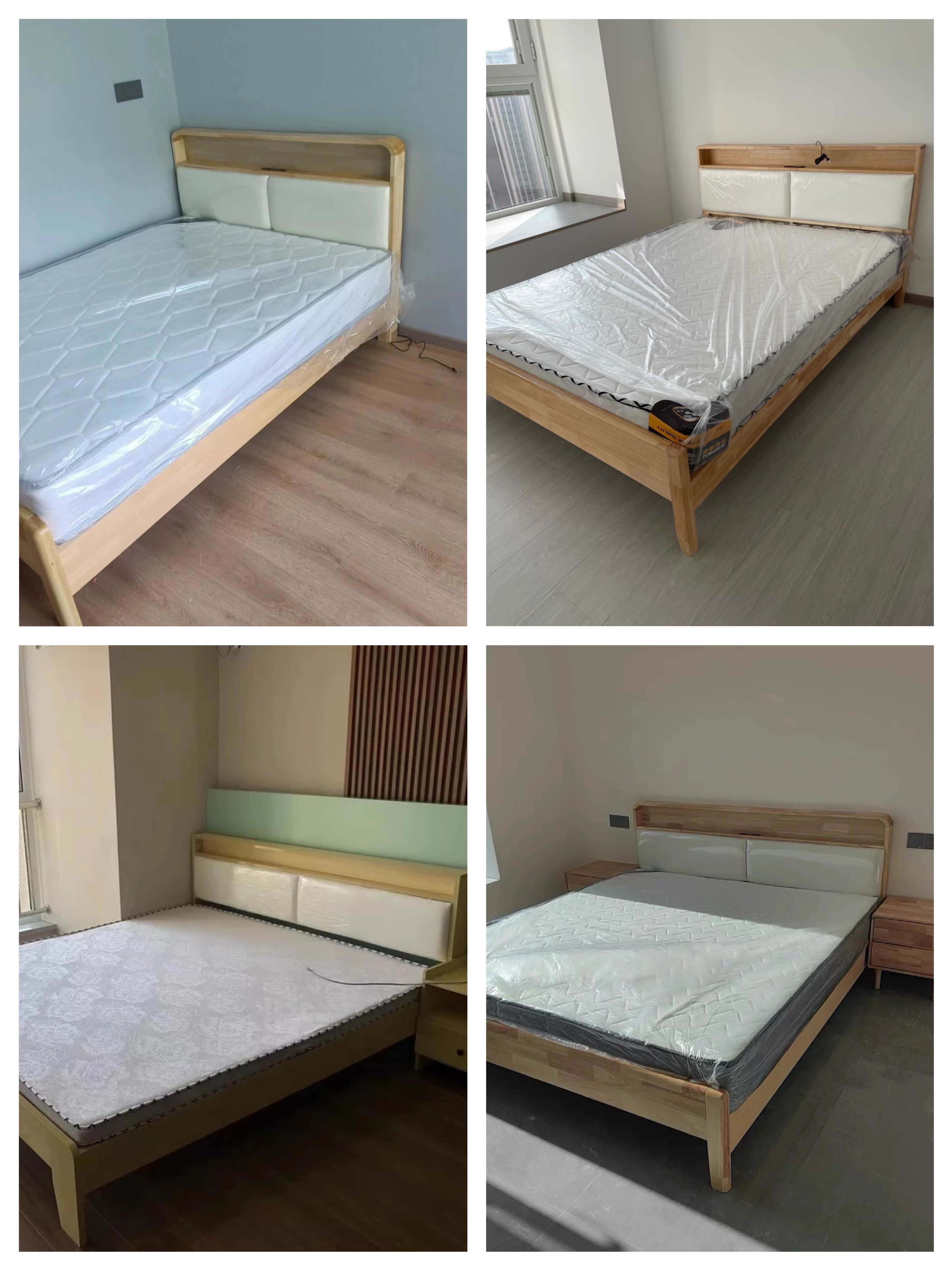 𝐁𝐌𝐙𝐀𝐑 𝙄𝙣 𝙎𝙩𝙤𝙘𝙠 Solid Wood Bed Frame With Headboard Katil Package Kayu ...