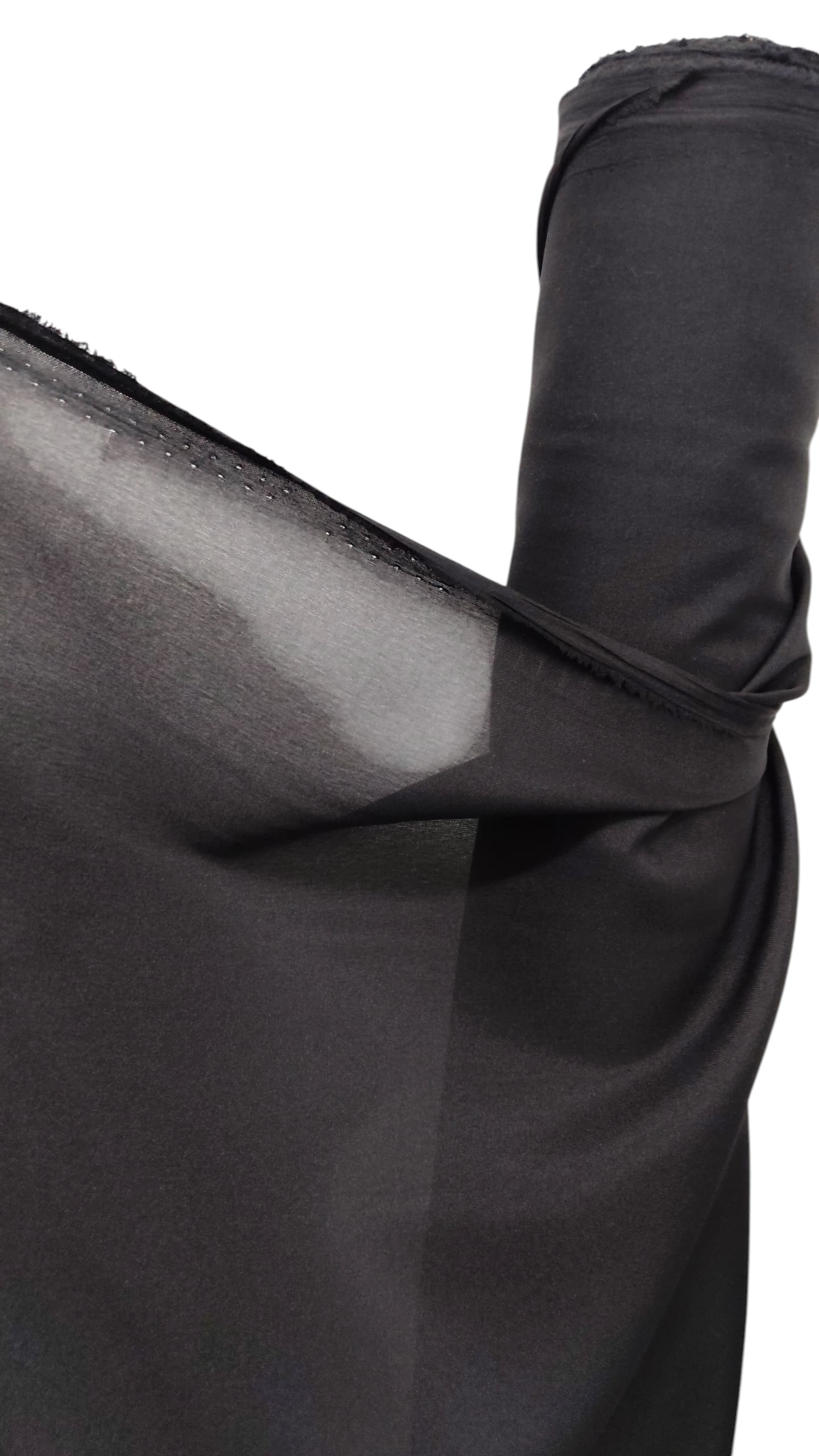 44"/45" Black Polyester Pongee Lining Fabric – Smooth, Lightweight ...