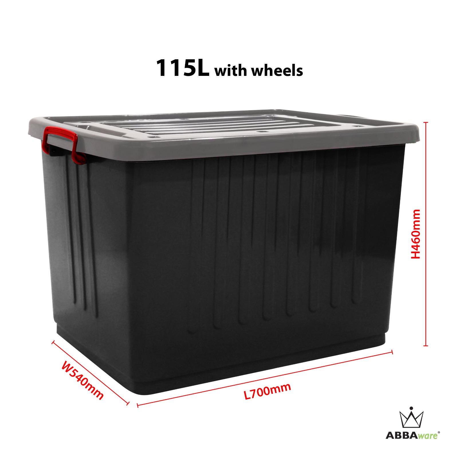 Abbaware 115L storage box with wheels | Shopee Malaysia