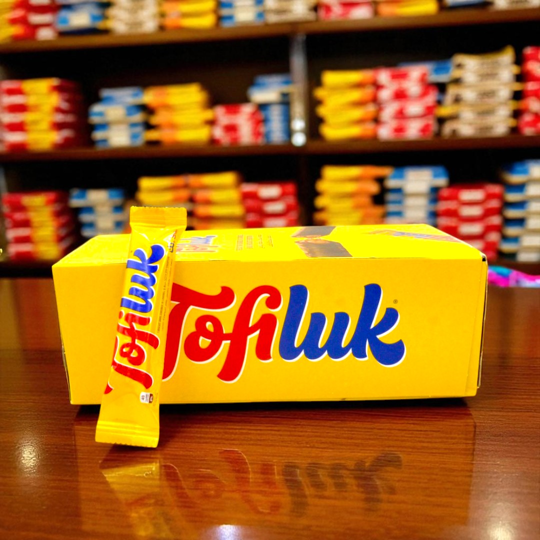 Tofiluk Caramel crunch Chocolate - 1 Box 48pkt Single bar / 1 Box 12pkt ...