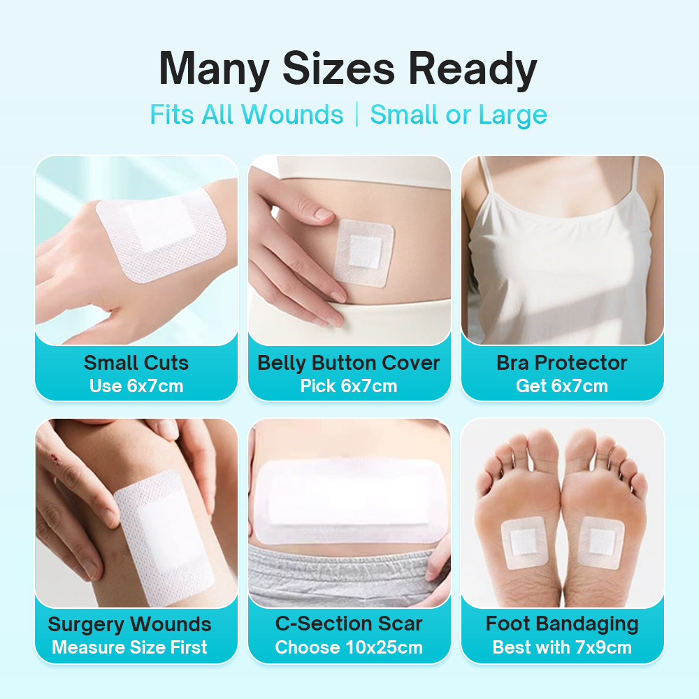 Medical Sterile Wound Dressing Patch Breathable Cotton Dressing Self ...