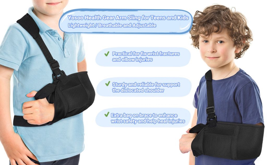 Arm Sling for Kids Medical Teens Arm Sling with Waist Strap Shoulder ...