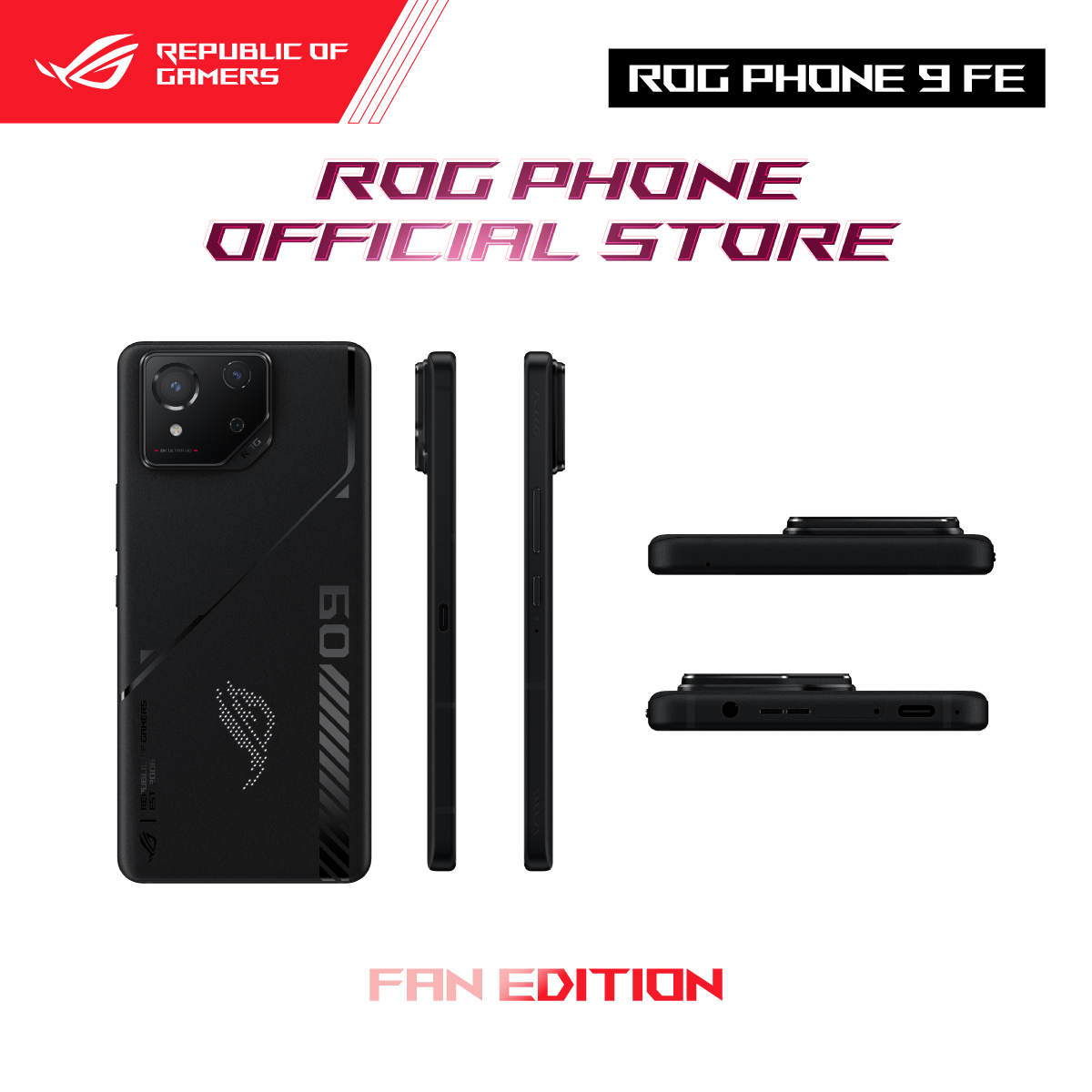 ROG Phone 9 FE Fan Edition AI Gaming Phone - Qualcomm Snapdragon 8 Gen ...