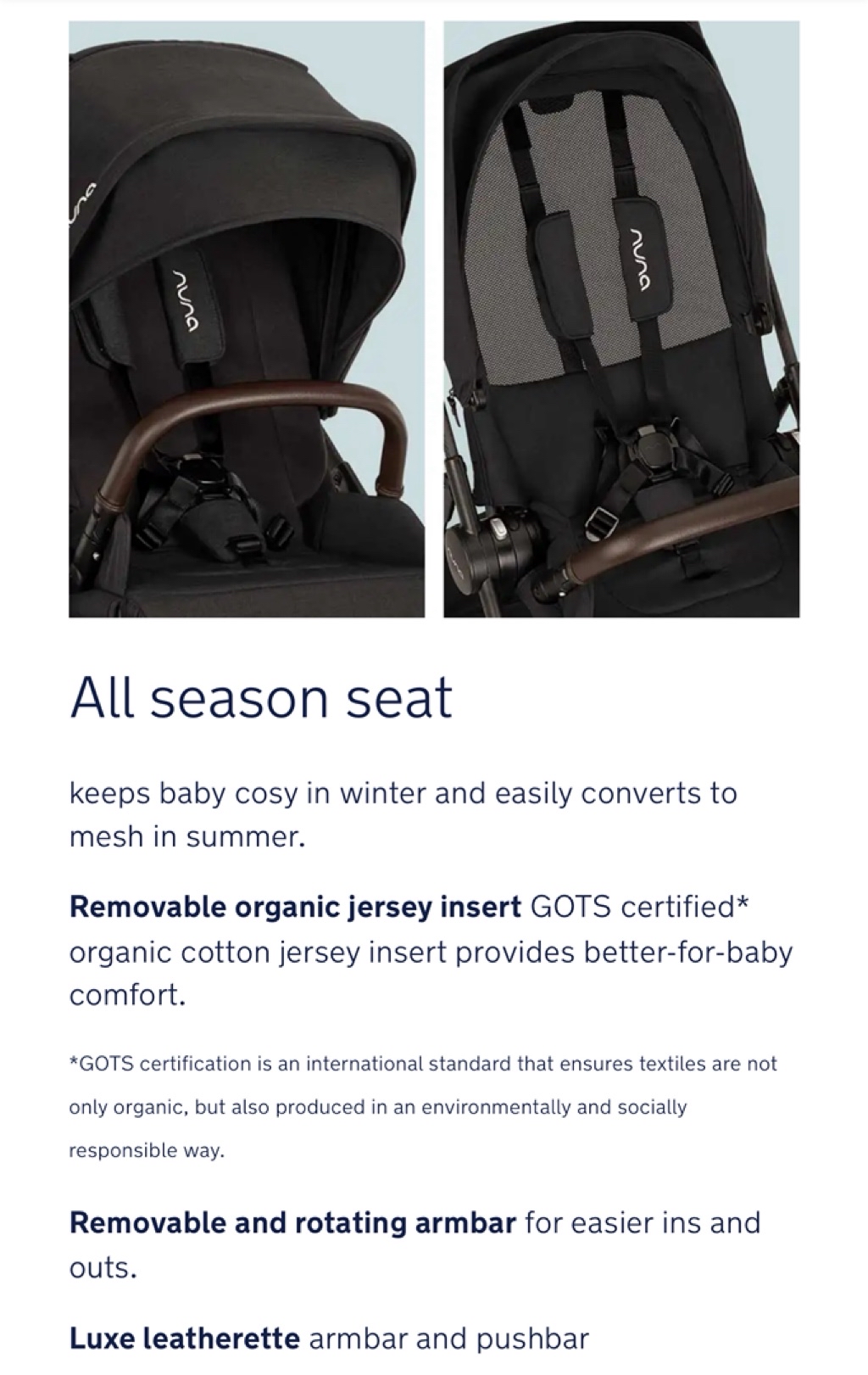 Nuna IXXA Next Two Way Facing Compact and Ultra Lightweight Stroller ...