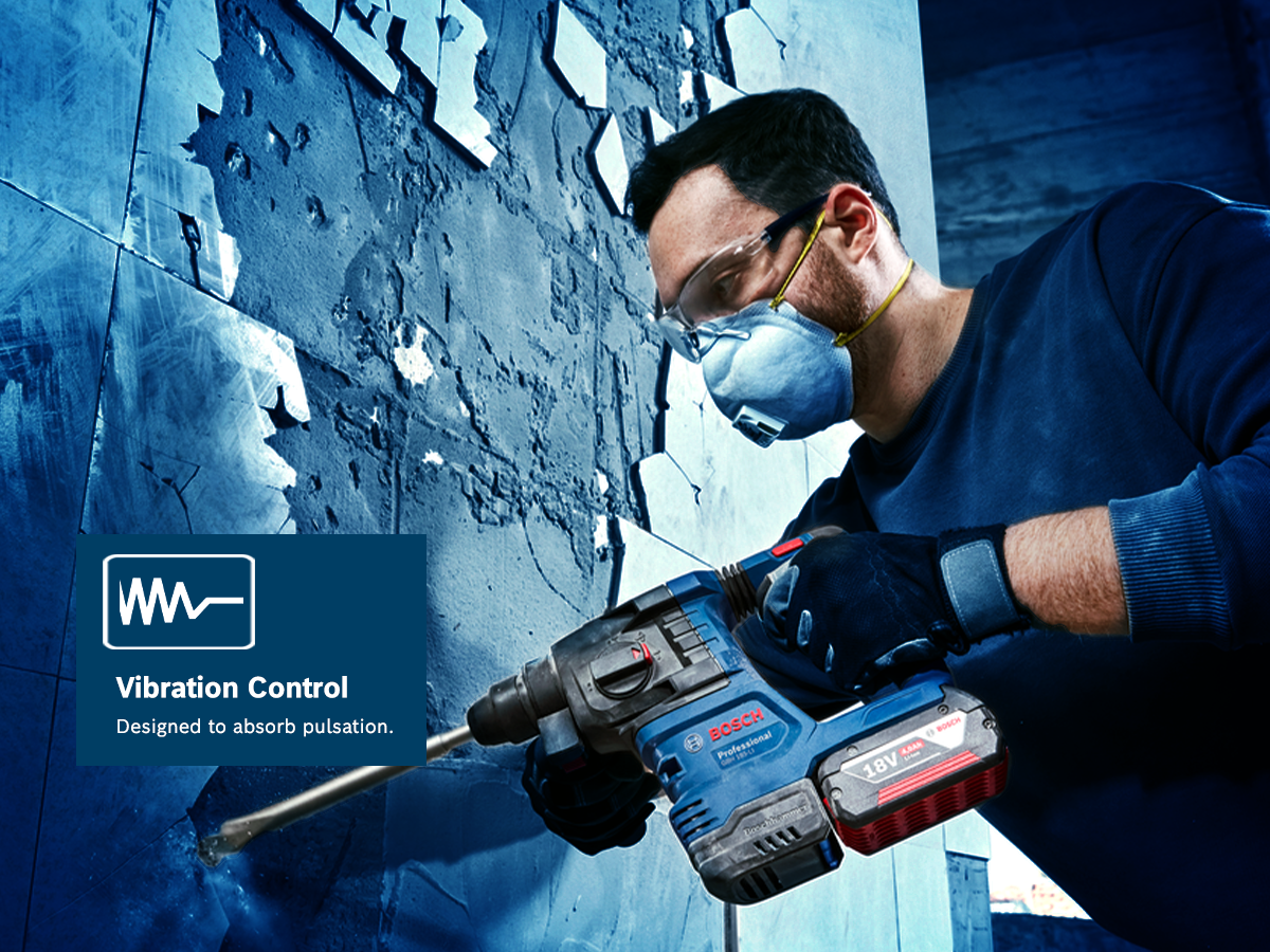 BOSCH GBH 185-LI Professional Cordless Rotary Hammer With 1 Battery ...