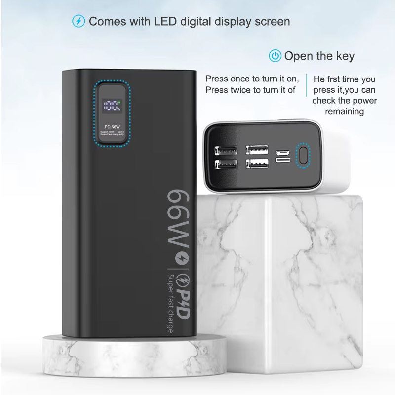 DOSEN Quality 66W Super Fast Charging Power Bank K7 Black/White QC 3.0Type-C Input USB (50000mAh ...