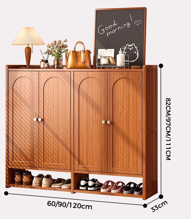 LaccoHug Bamboo 2-4 Door Shoe Rack 拱门 鞋柜 鞋架 | Shopee Malaysia