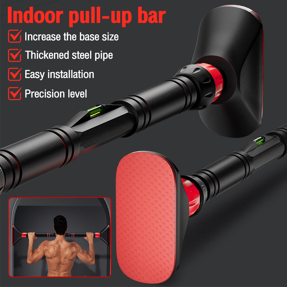 HJMDI Adjustable Wall Pull Up Bar Screwless Mount with Built in Level ...