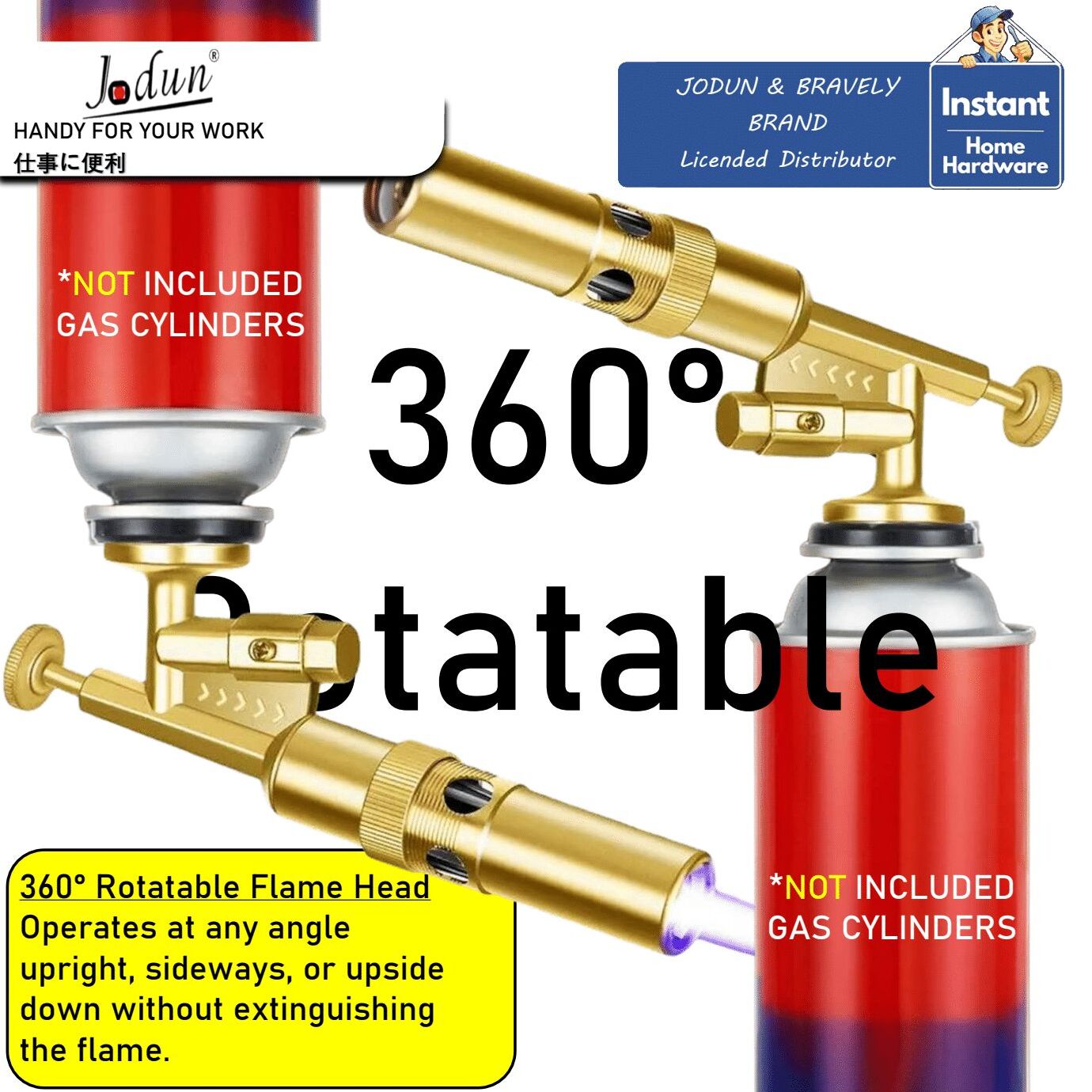 JODUN (Obor Gas Butana) ST-218 Multi-Purpose Brass Copper Fire Flame ...