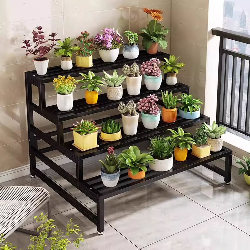Rak Bunga Bertingkat Rak Pasu Bunga Outdoor Stainless Steel Flower Rack ...