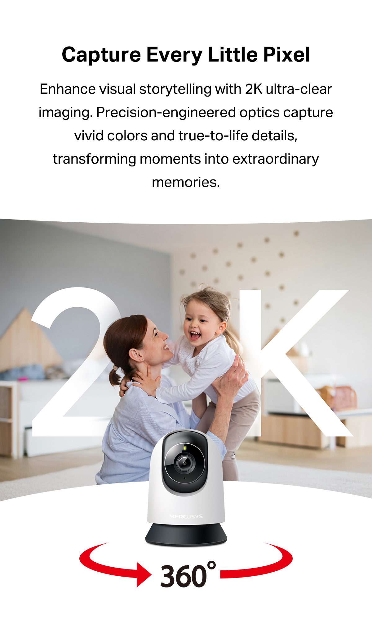 【NEW】Mercusys MC210 2K 3MP WiFi Camera CCTV Pan/Tilt 360° Night Vision ...